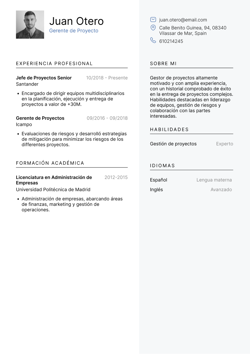 Crea tu CV en línea rápidamente | Ideal-CV
